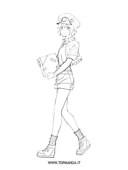 ** IMMAGINI DA COLORARE DI CELLS AT WORK! - ** Topmanga anime e manga